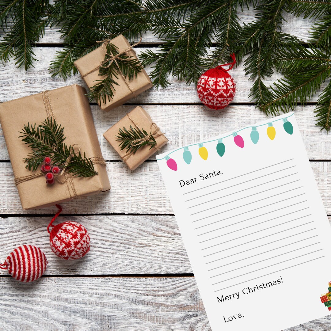 Santa Letter,xmas Letter, Christmas Wish List, Christmas Kids ...