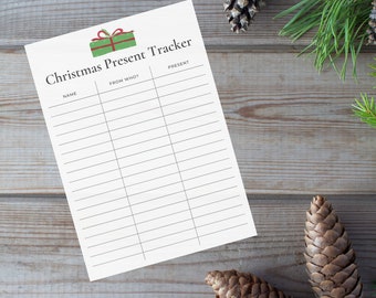 Christmas Present Checklist - Etsy
