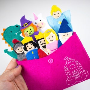FAIRY TALE Felt Finger Puppet Set, Educational Activities for Toddlers ...