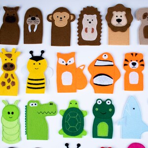 Make Your Own Felt Finger Puppets Set, Animal Puppets, Educational ...