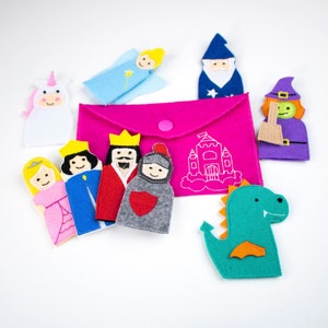 FAIRY TALE Felt Finger Puppet Set, Educational Activities for Toddlers ...