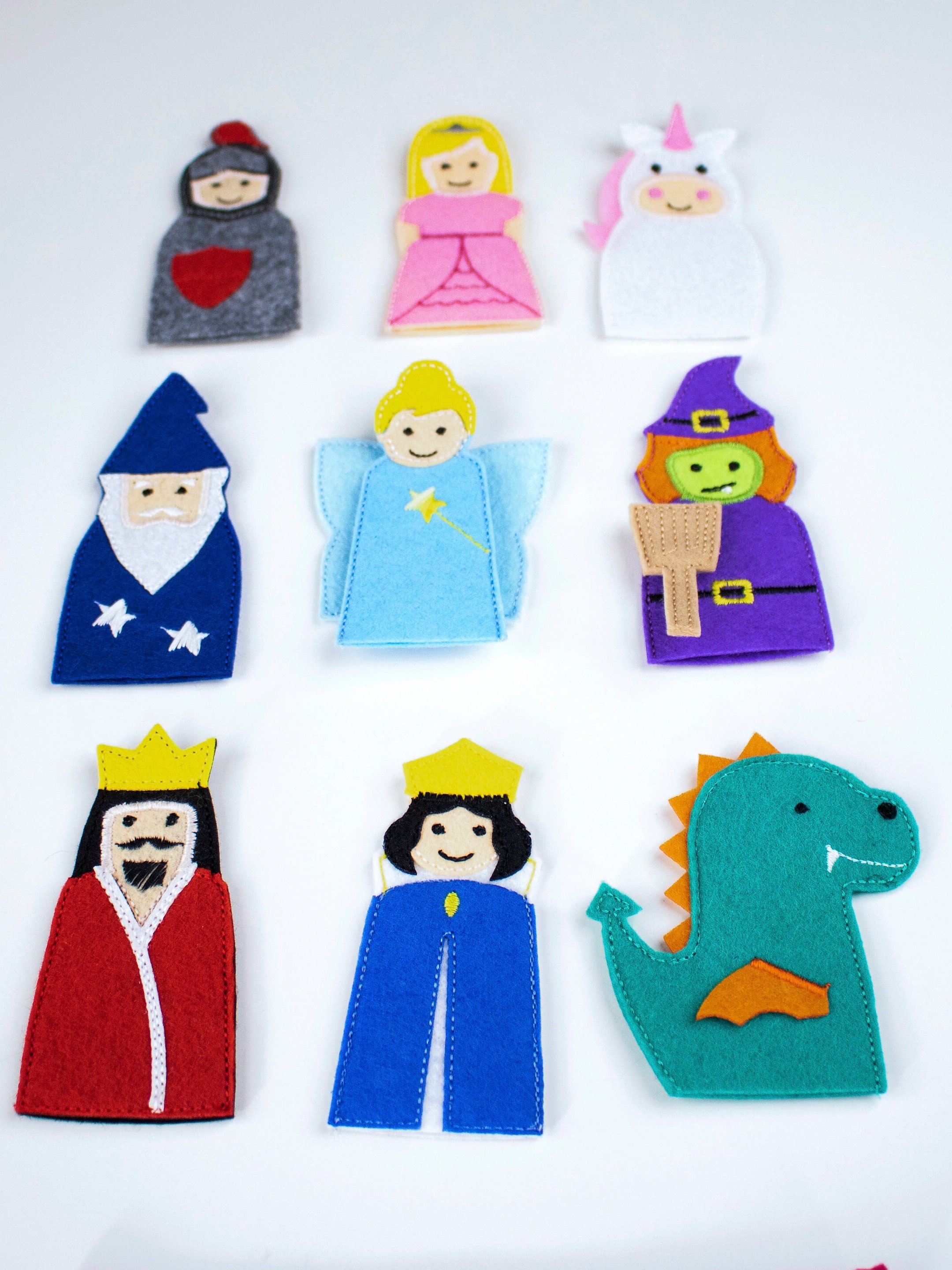 FAIRY TALE Felt Finger Puppet Set, Educational Activities for Toddlers ...
