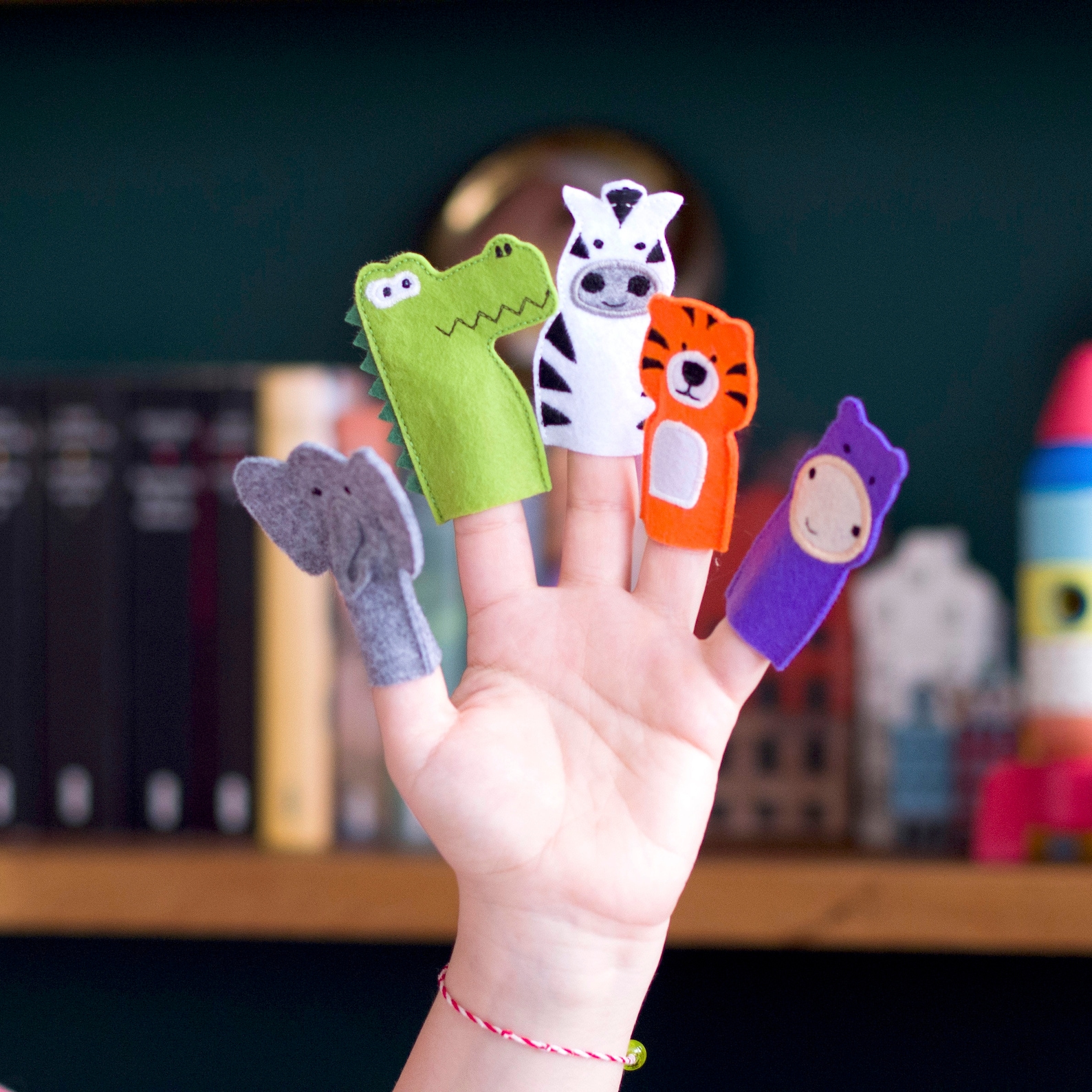 Felt Finger Puppets - Make Your Own Set Among 43 Animals, Educational ...