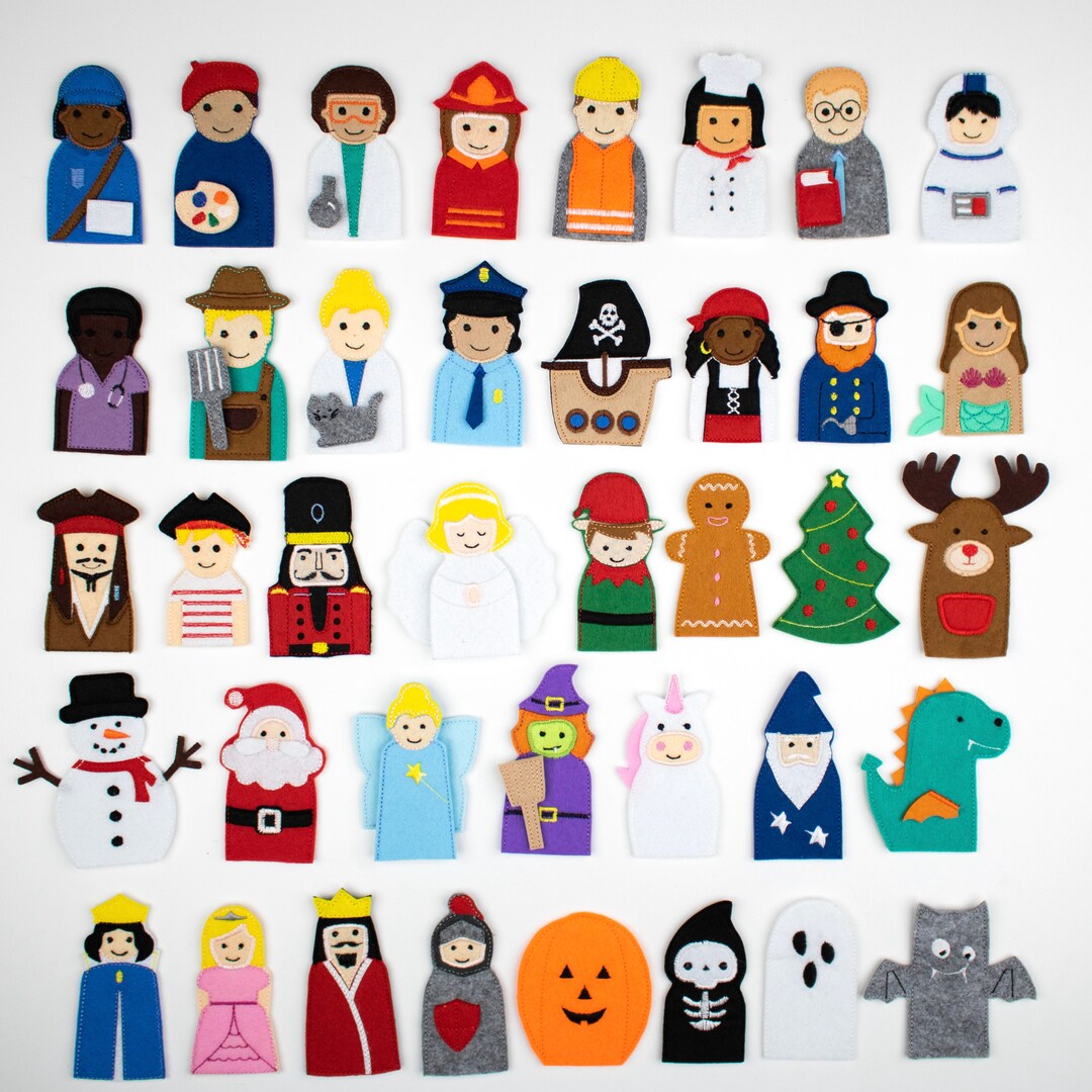 Handmade Felt Finger Puppets for Kids Child Education - Etsy