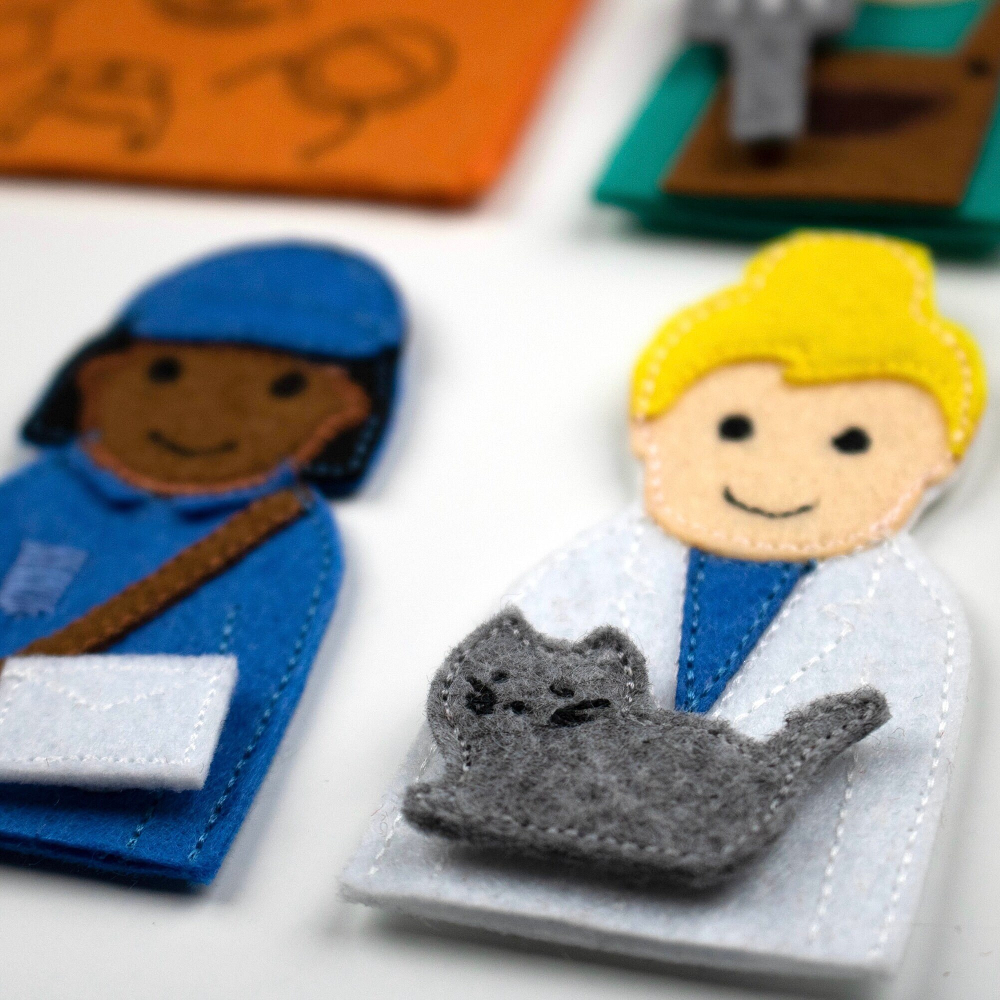 Handmade Felt Finger Puppets for Kids - Child Education, Preschool ...
