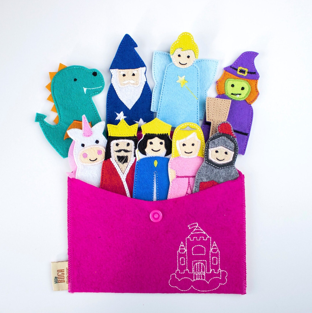 FAIRY TALE Felt Finger Puppet Set, Educational Activities for Toddlers ...