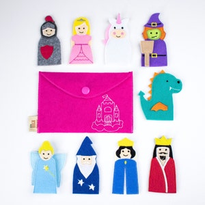 FAIRY TALE Felt Finger Puppet Set, Educational Activities for Toddlers ...