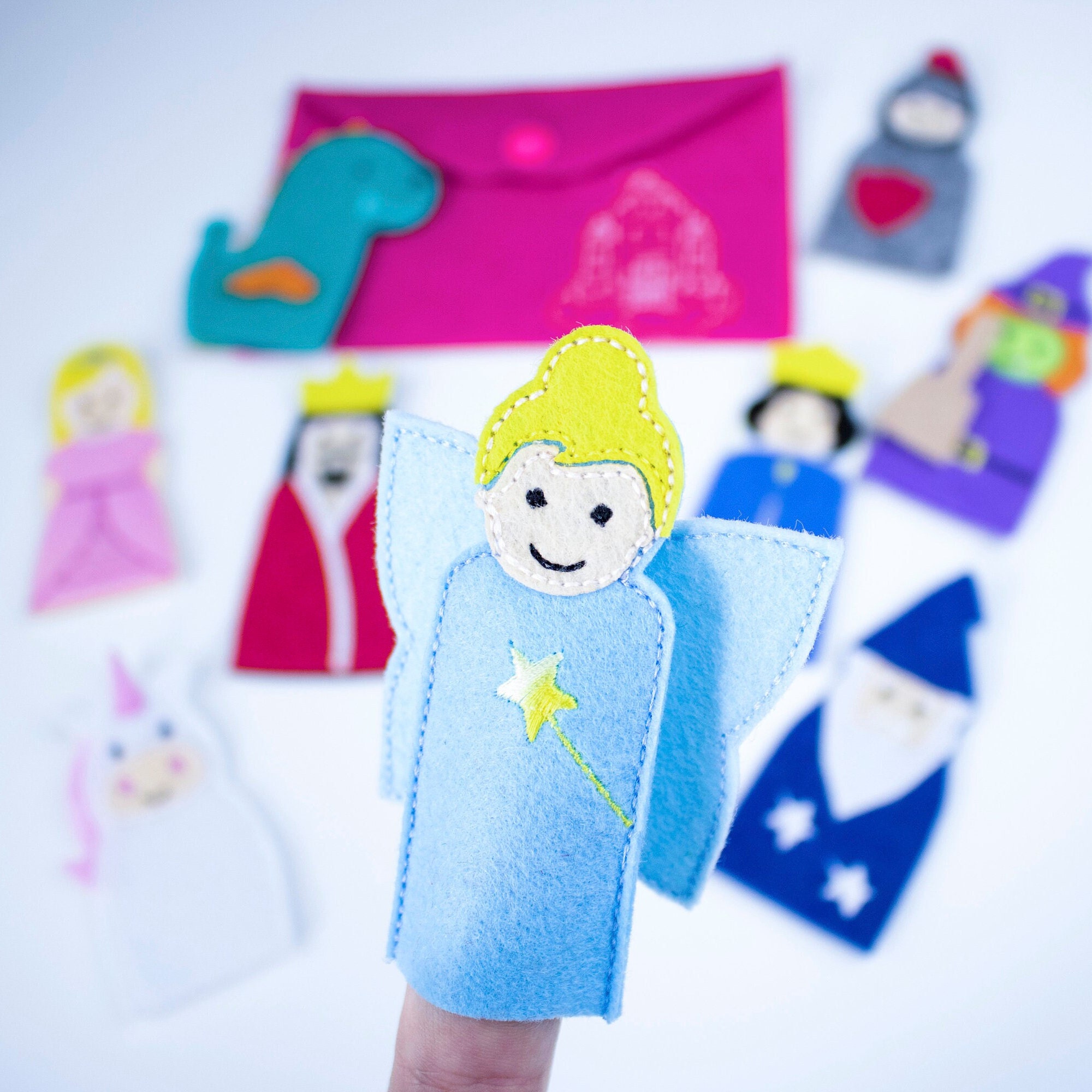 FAIRY TALE Felt Finger Puppet Set, Educational Activities for Toddlers ...