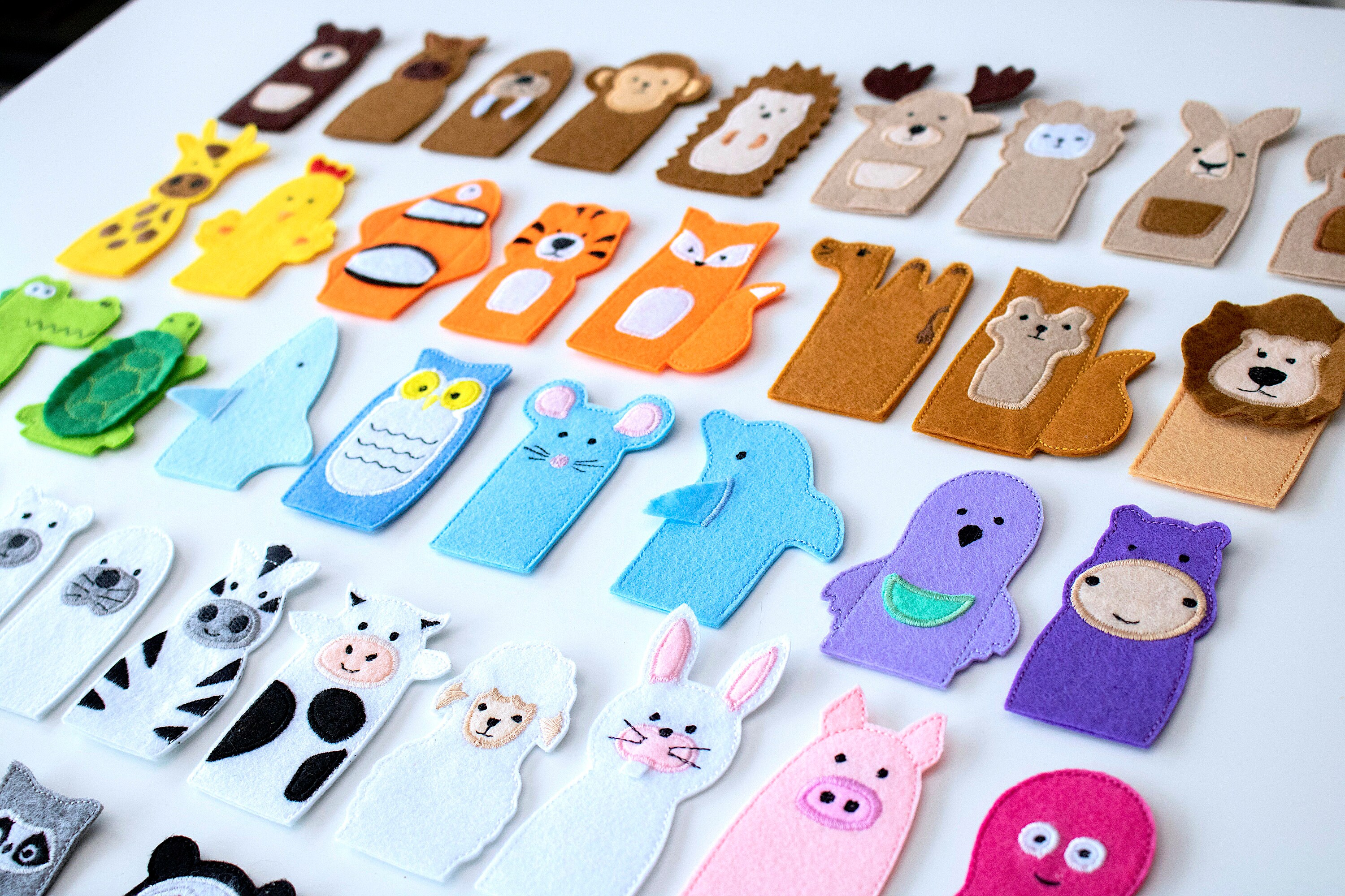 Felt Finger Puppets Set Forest Animals, Educational Toys for Toddlers ...