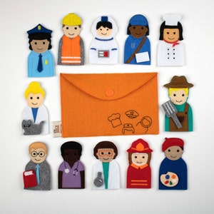 OCCUPATIONS Felt Finger Puppet Set, Educational Activities for Toddlers ...