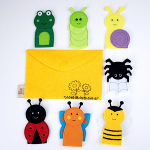 GARDEN ANIMALS Felt Finger Puppet Set, Educational Activities for ...