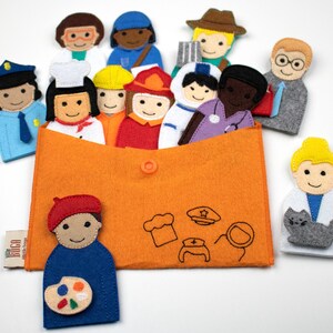 OCCUPATIONS Felt Finger Puppet Set, Educational Activities for Toddlers ...