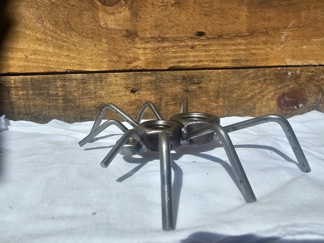 Steel Nut Spider Sculpture { Metal Welded Figurine Gothic Art } - Etsy UK