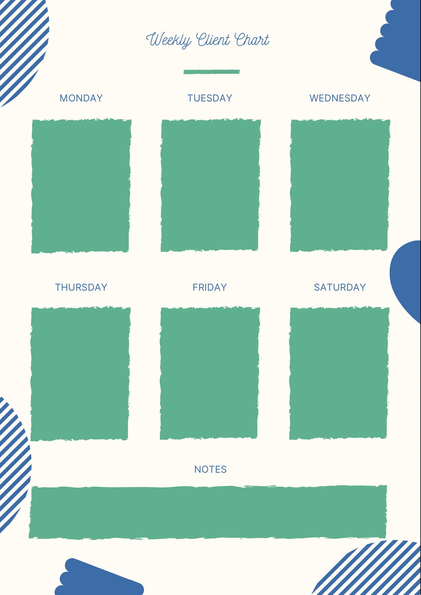 Weekly Client Chart - Etsy