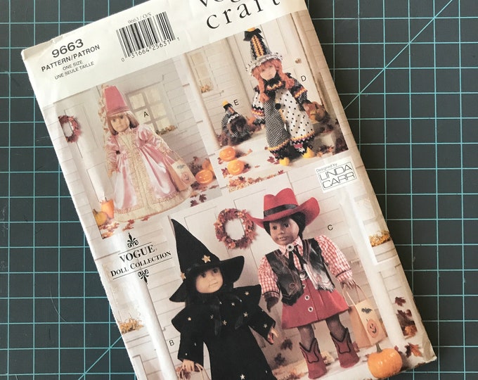 Vogue 9663 Sewing Pattern for 18 Dolls - Etsy
