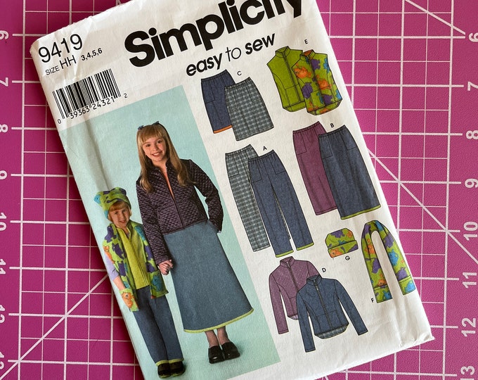 Simplicity 5083 Sewing Pattern for Girls Dress, Pants, Top, Skort ...