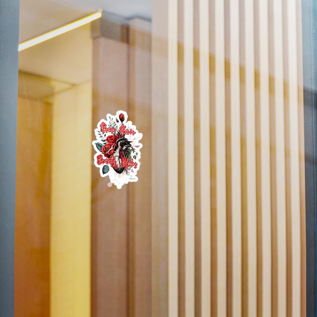 Vinyl Decal, Pain Beauty Blooms Decal, Sticker, Laptop Decal, Car Decal ...