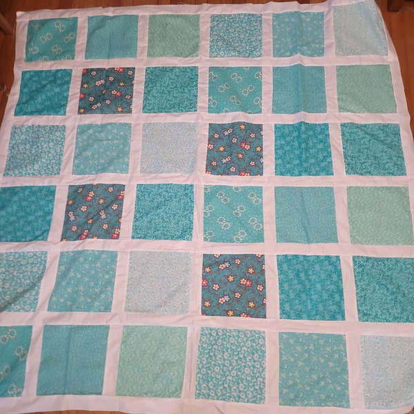 Aqua Quilt - Etsy