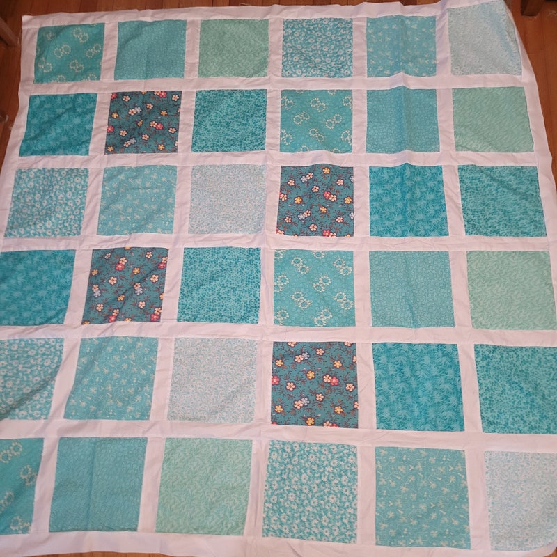 Aqua Quilt - Etsy