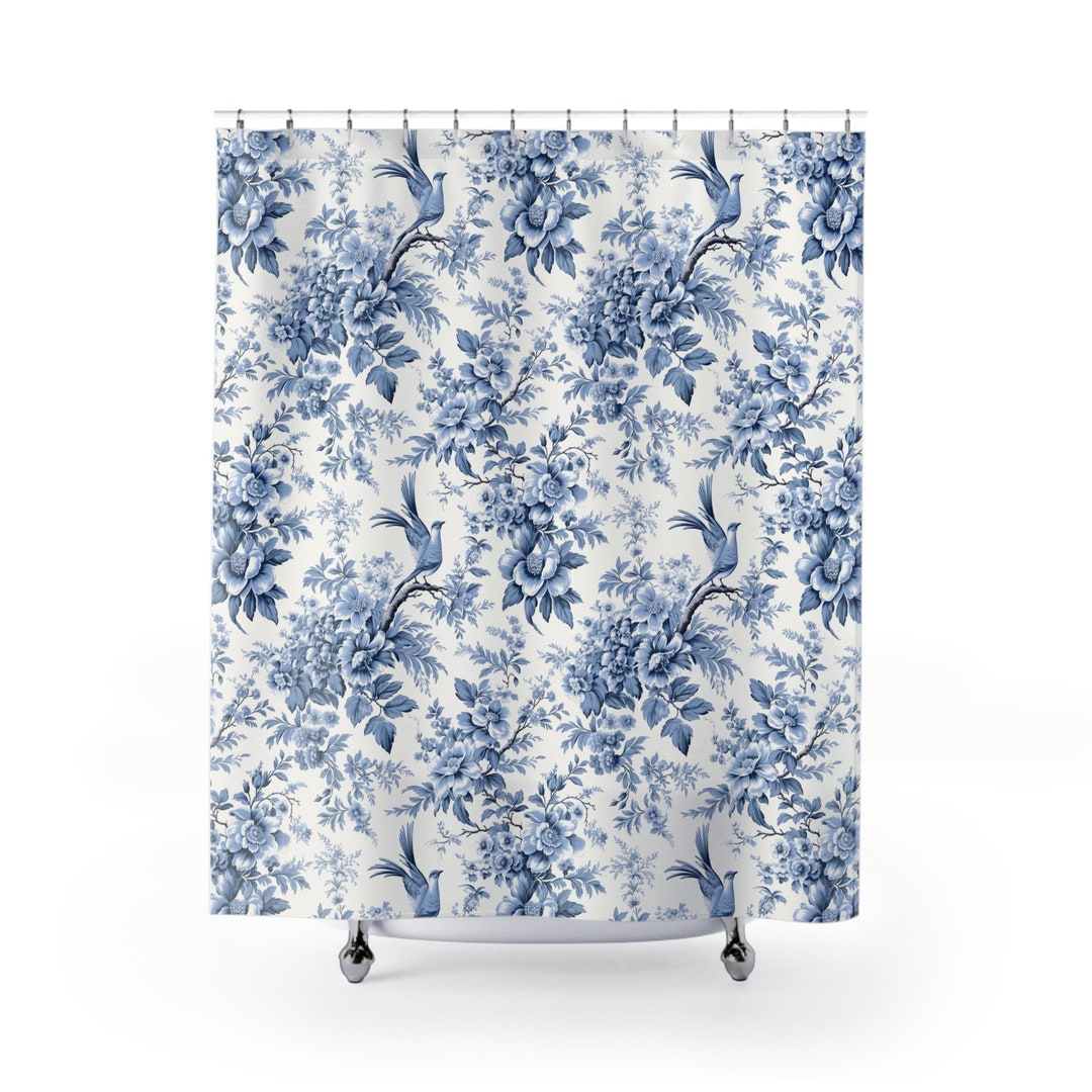 Classic Blue Toil, Farmhouse, French Country, Elegant, Vintage Style ...