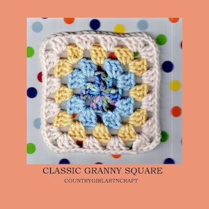 Classic Granny Square Crochet Pattern Beginner Friendly Tutorial ...