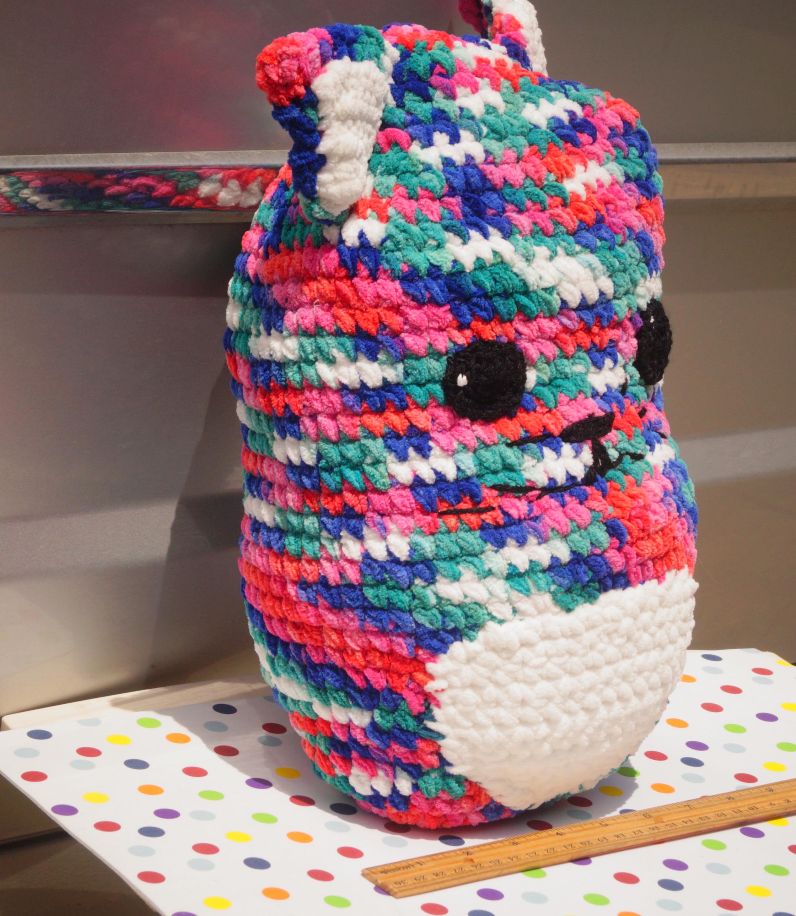 Handmade Fat Cat Plushie Cute Kitty Crochet Toy, Large Amigurumi ...