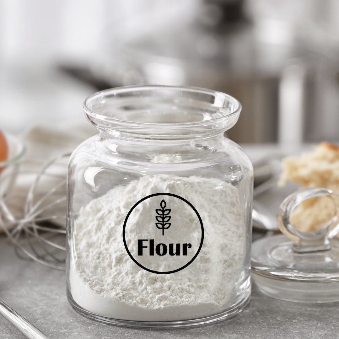 Flour Label Pantry Labels Vinyl Labels - Etsy