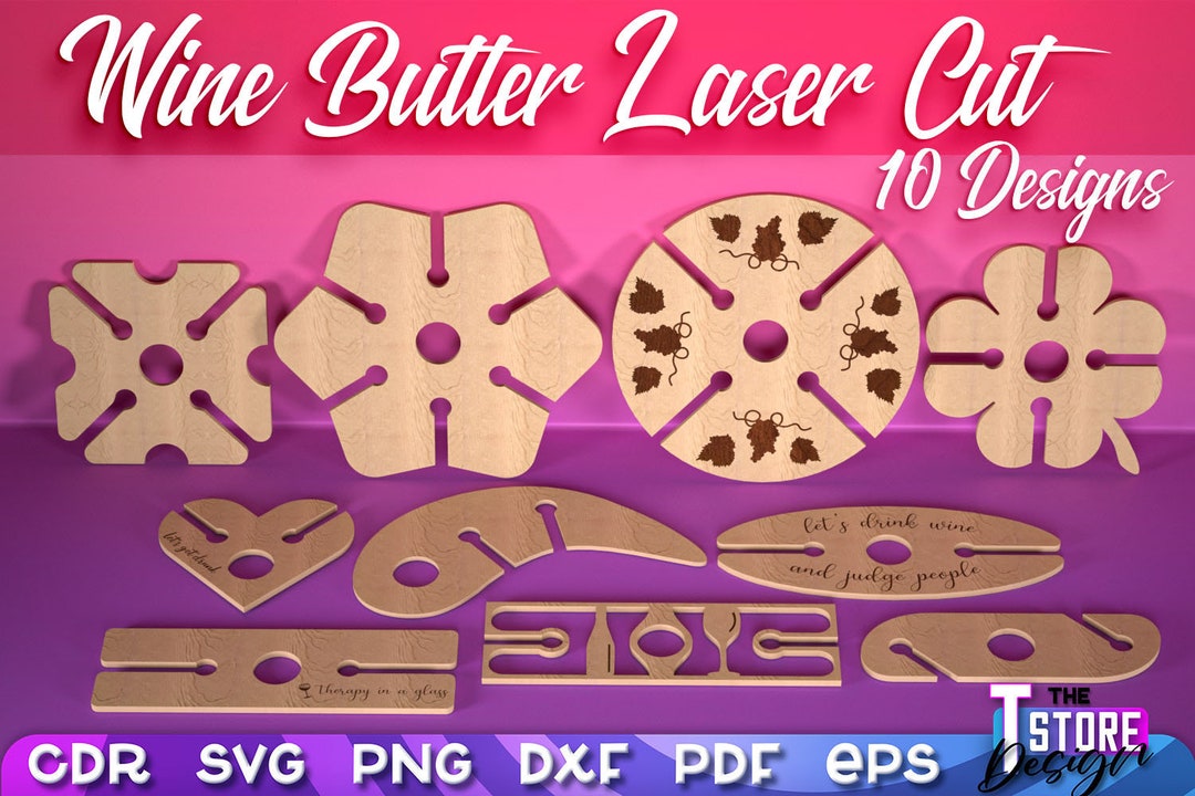 Wine Butler Laser Cut | Wine Holder SVG Design | Laser Cut Files ...