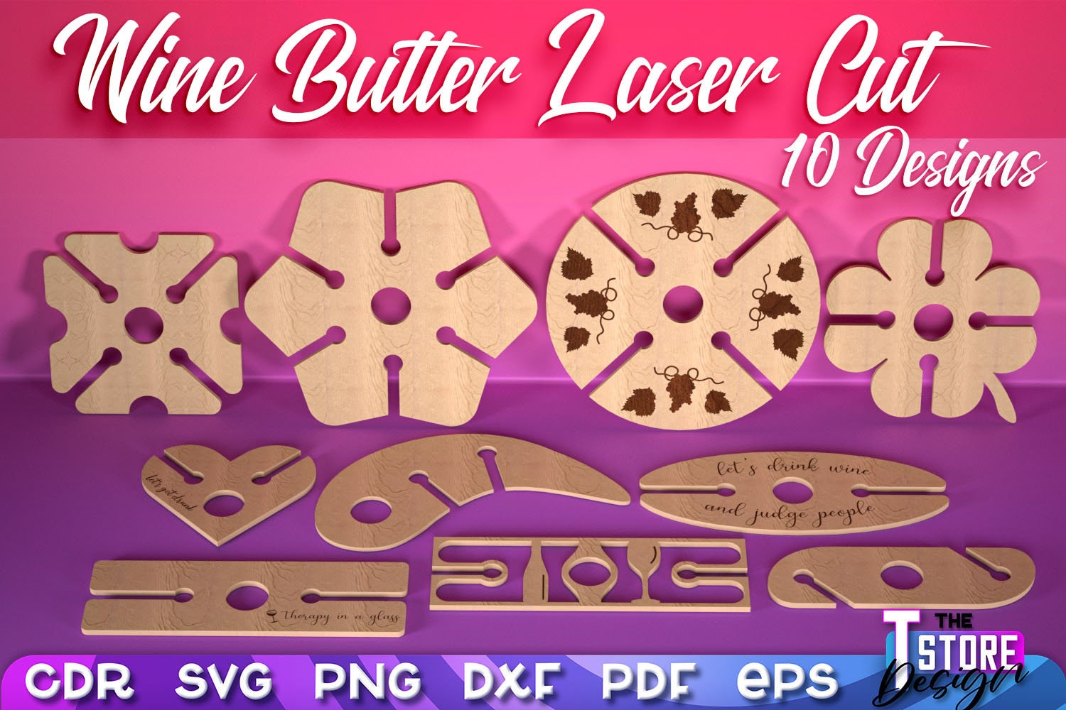 Wine Butler Laser Cut | Wine Holder SVG Design | Laser Cut Files ...