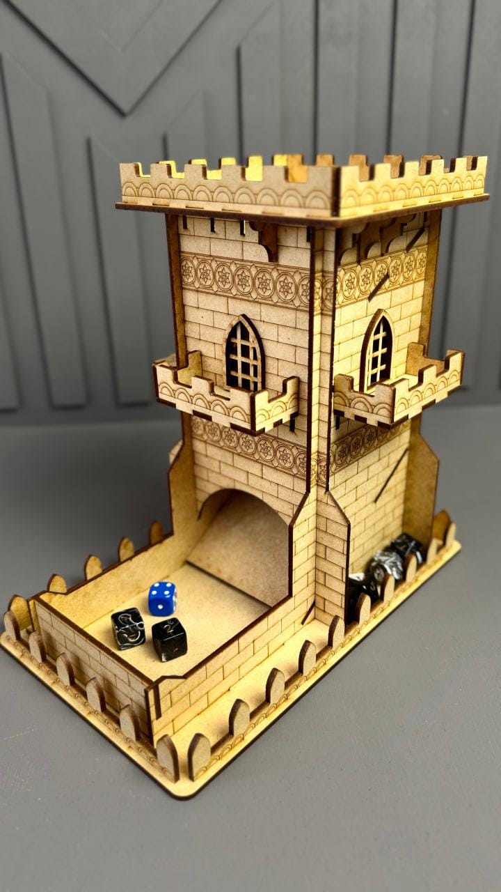 Dice Tower Laser Cut Bundle, Game Tower SVG, Big Castle Dice Tower ...