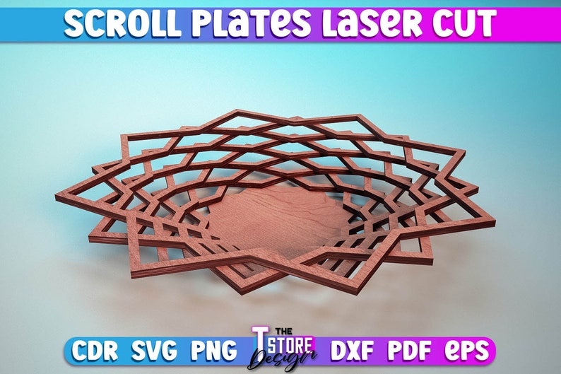Scroll Plates Laser Cut SVG Bundle Scroll Plates SVG Design - Etsy