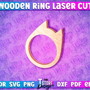 Wooden Ring Laser Cut SVG Bundle | Wooden Finger Ring SVG Design | CNC ...
