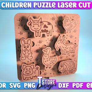 Children Puzzle Laser Cut | Children SVG Design | Laser Cut Files ...