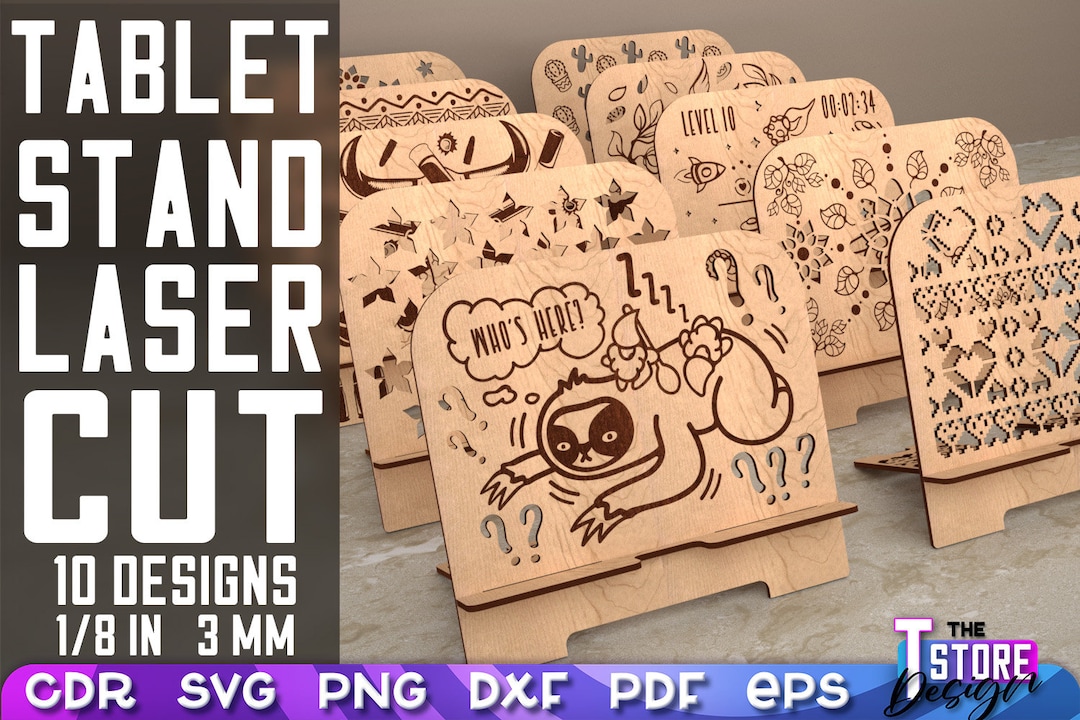 Tablet Stand Laser Cut SVG | Tablet Stand SVG Bundle | CNC Files - Etsy