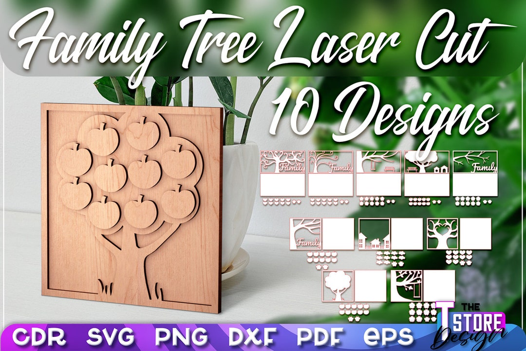 Family Tree Laser Cut SVG Bundle | Family SVG Design | Laser Cut Files ...