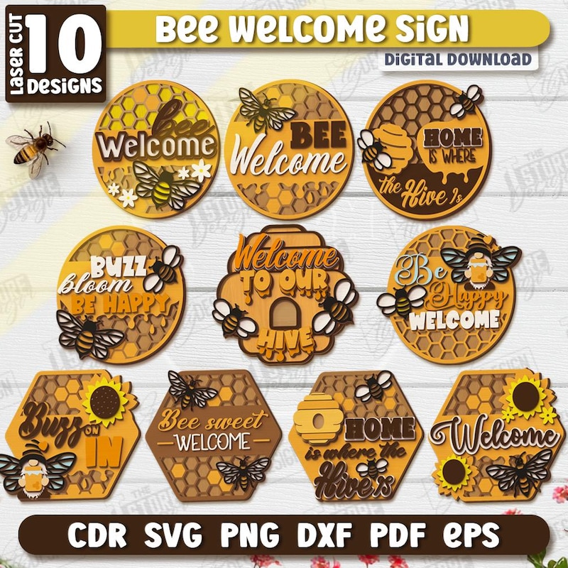 Honey Bee Saying Wall Art - Etsy