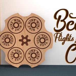 Beer Flights Laser Cut | Alcohol SVG Design | Laser Cut Files - Etsy