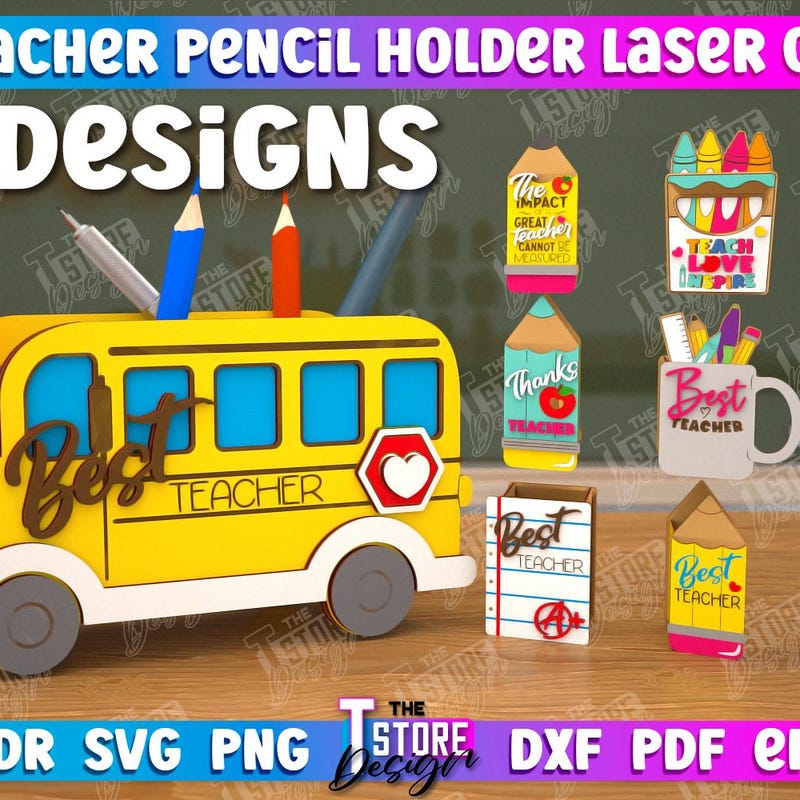Pencil Box Svg - Etsy