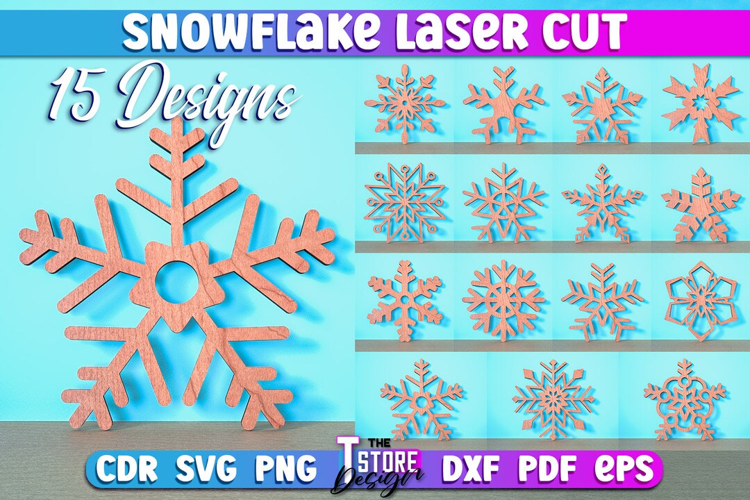 Snowflake Laser Cut SVG Bundle | Christmas SVG Design | Snowflake Laser ...