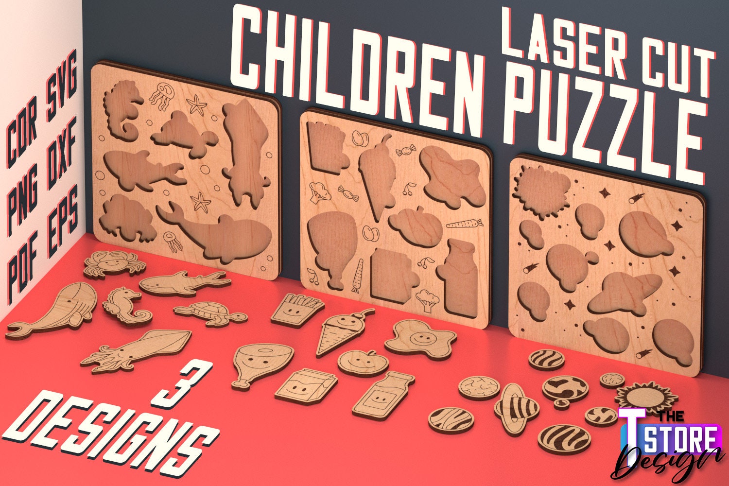 Children Puzzle Laser Cut | Children SVG Design | Laser Cut Files ...