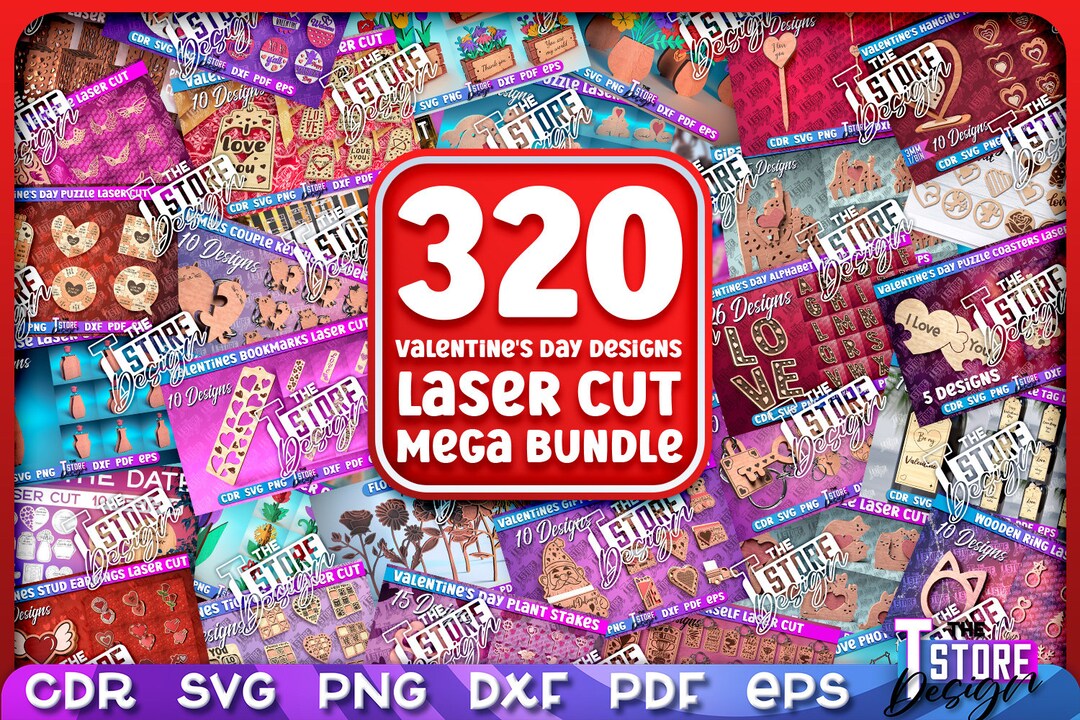 Valentine's Day Mega Laser Cut Bundle SVG | Huge Valentines | Mega ...