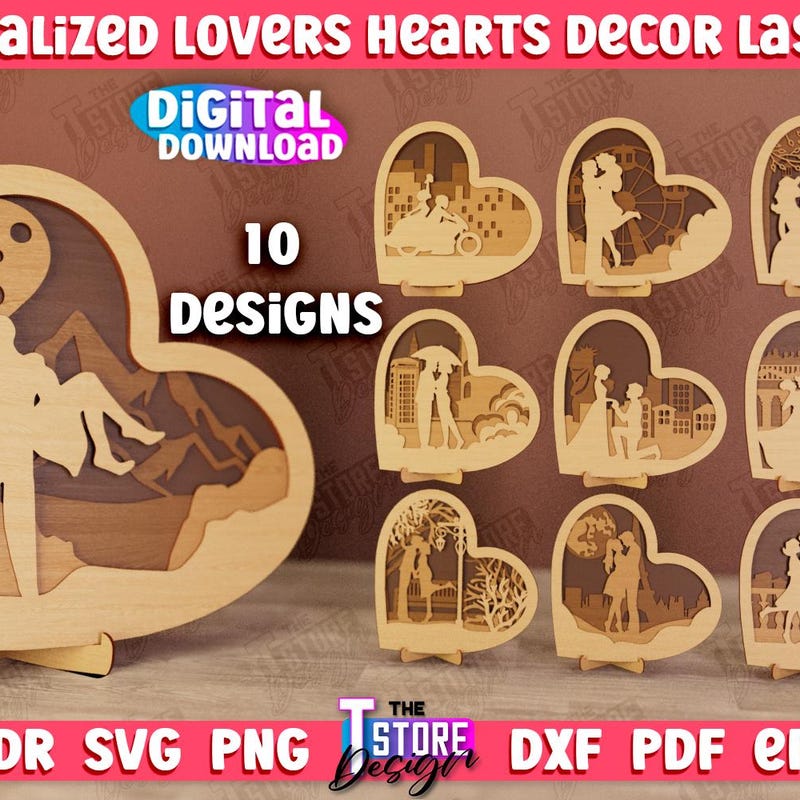 Laser Cut Hearts - Etsy