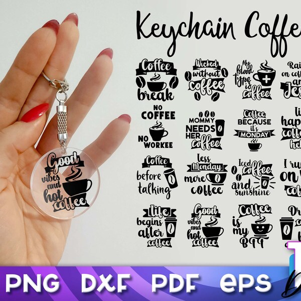 Coffee Keychain - Etsy