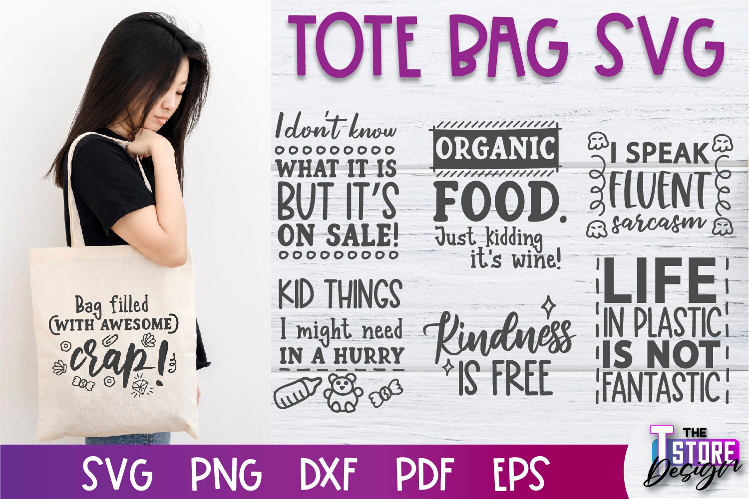 Tote Bag SVG Bundle | Shopping Bag Design | SVG Design - Etsy UK