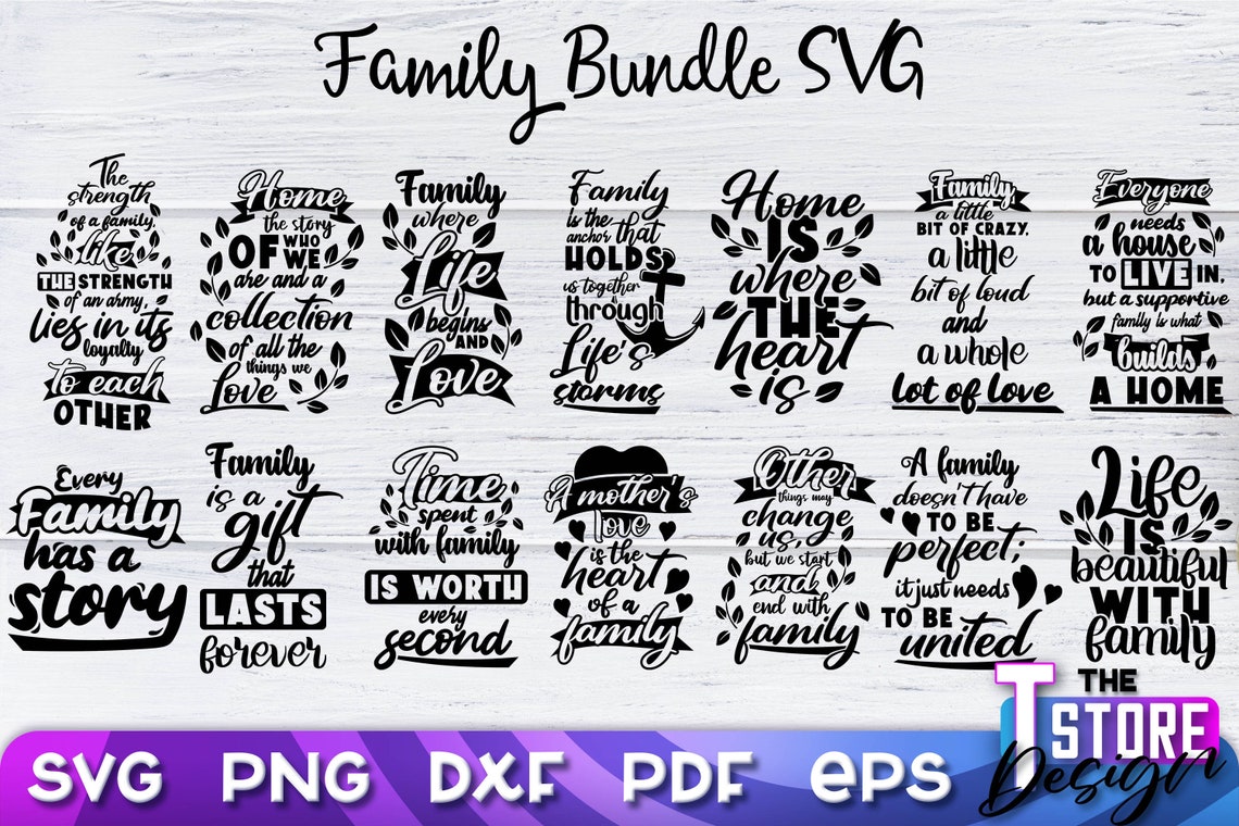 Family SVG Bundle Family Sayings Family Quotes SVG - Etsy