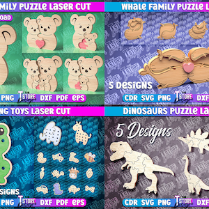 Kids Laser Cut Mega Bundle | 115 Children Laser Cut Designs | 3D Laser ...