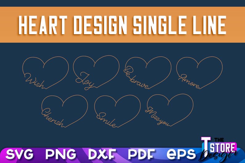 Heart Single Line SVG Bundle Foil Quill Designs Single - Etsy