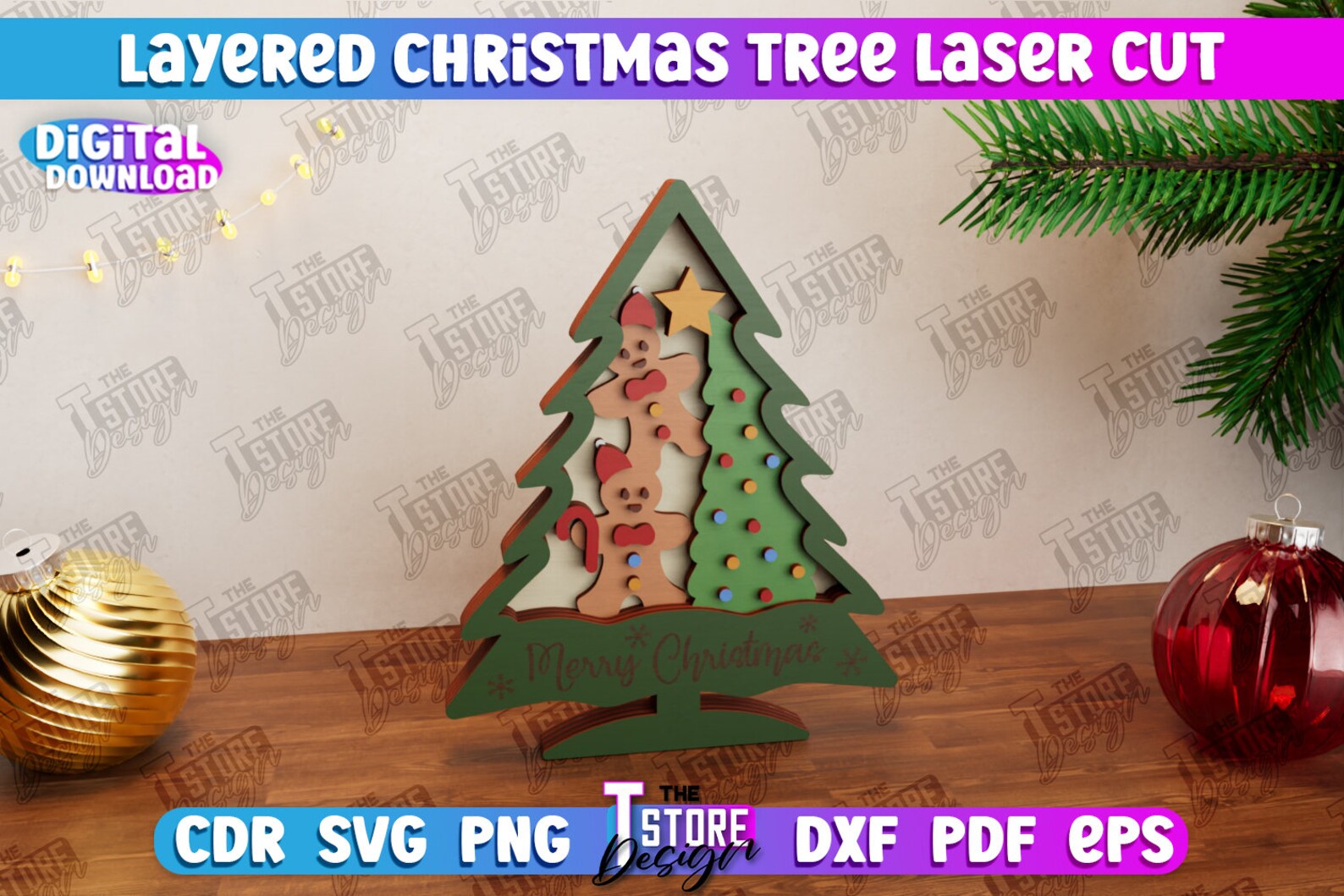 3D Layered Christmas Trees Bundle, Christmas Tree Laser Cut, Xmas ...
