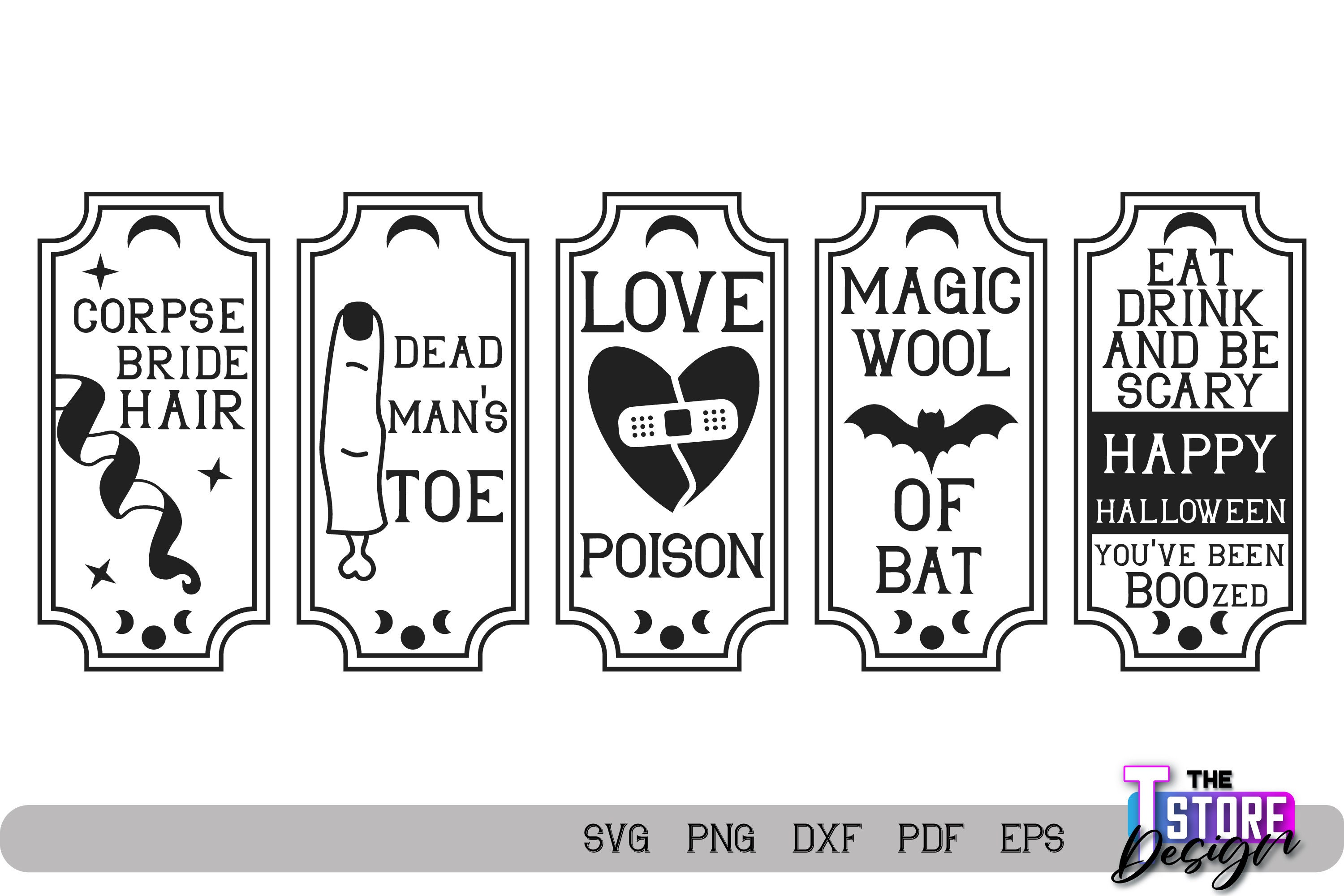 Vintage Halloween Labels SVG Halloween Potion Labels V.2 - Etsy
