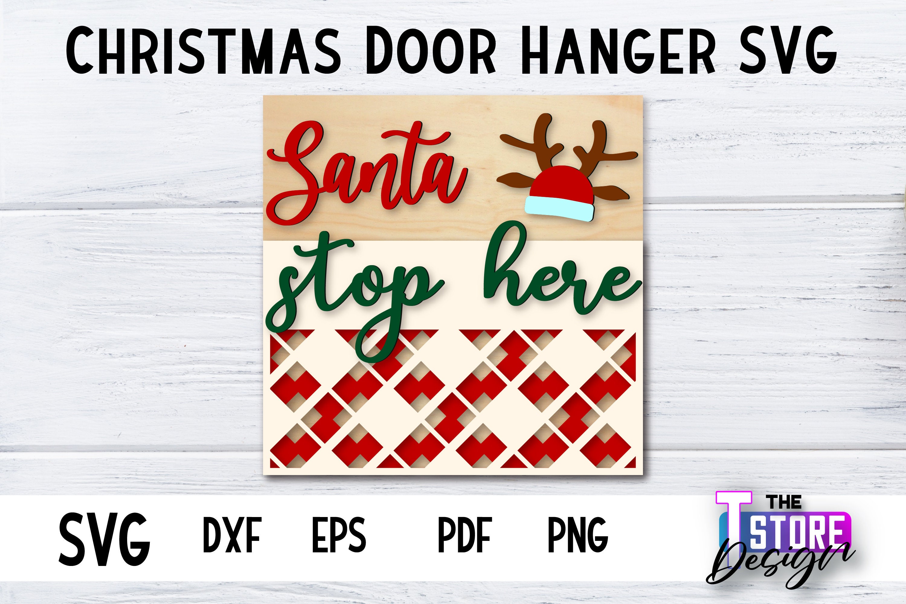 Christmas Door Hanger Svg Bundle Christmas Svg Door Hanger Etsy